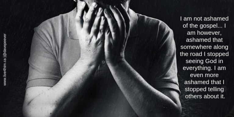 I Am Ashamed of the Way I Am Not Ashamed | live4him.ca